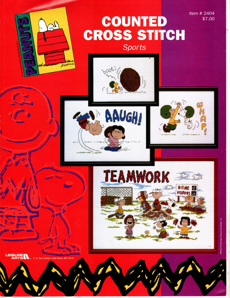 2404 Counted Cross Stitch Sports by Snoopy and Friends – Knit Wit Kreations